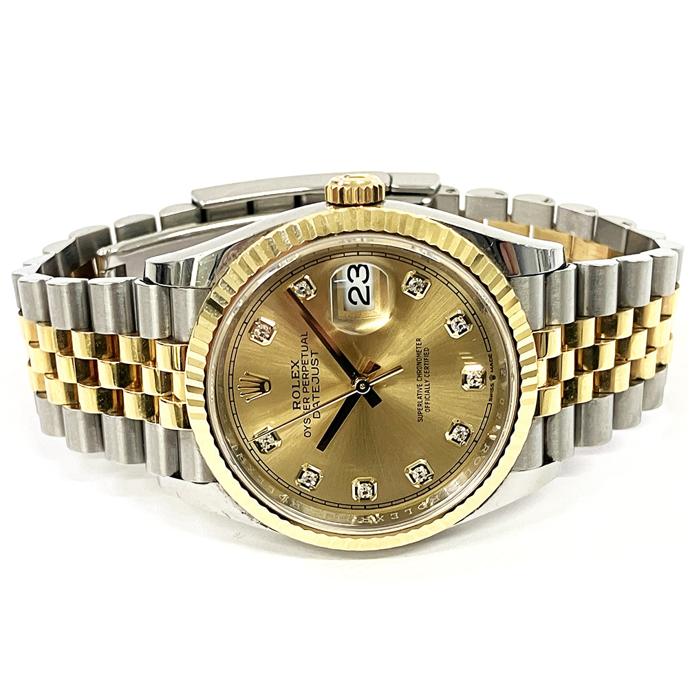 Rolex Datejust 126233 Champagne Diamond Dial Aug 2021 – CHRONONATION