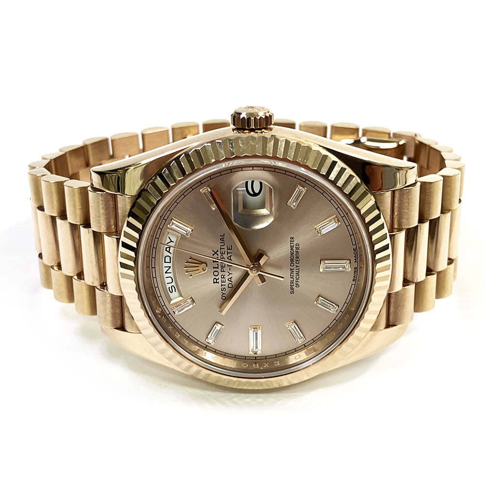 Rolex Day-Date 228235 Sundust Diamond Dial Aug 2019 – CHRONONATION